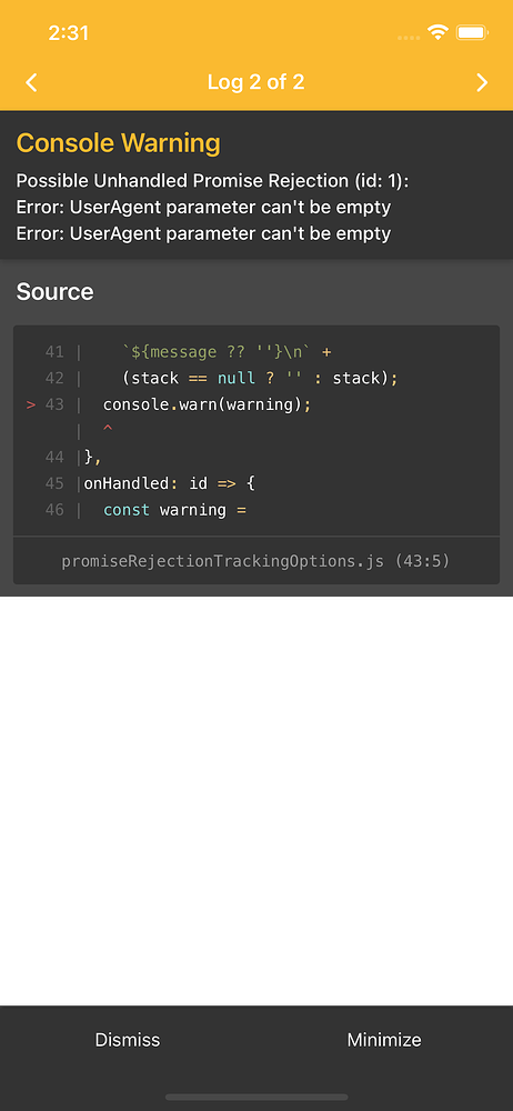 Error Useragent Parameter Can T Be Empty React Native Tkey Js Sdk Web3auth Community