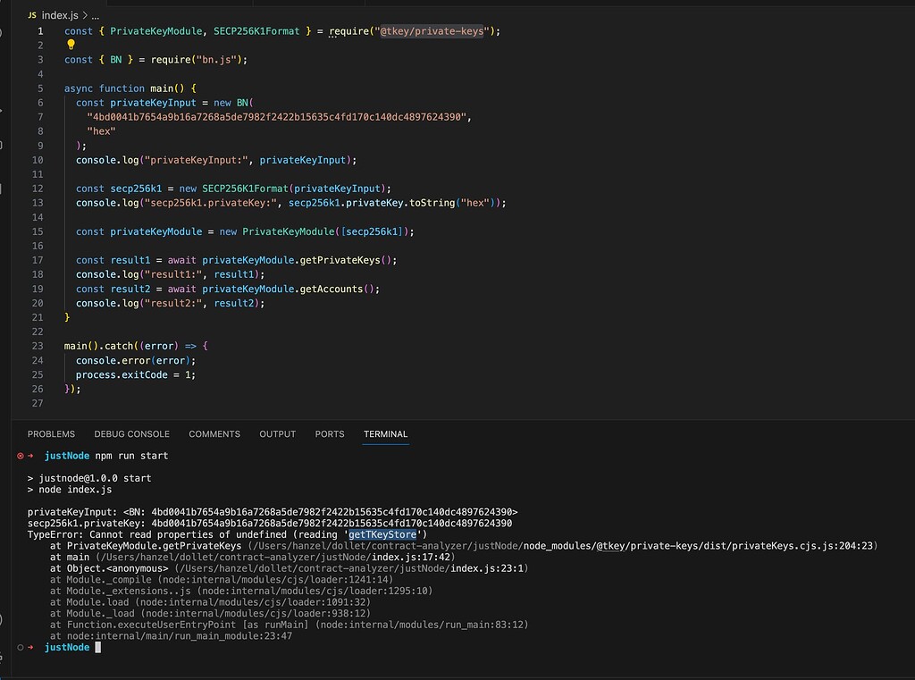 Getting Error With Tkeyprivate Keys Gettkeystore Tkey Js Sdk Web3auth Community 1613